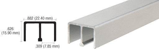CRL Aluminum Upper Track for 1/4" Sliding Panels