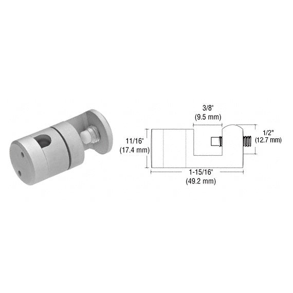 CRL Satin Chrome Vertical Support *DISCONTINUED*
