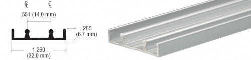 CRL Aluminum Lower Track Extrusion
