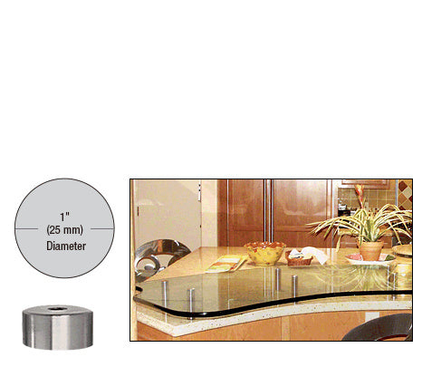 CRL 316 1" Diameter by 1/2" Long Standoff Base