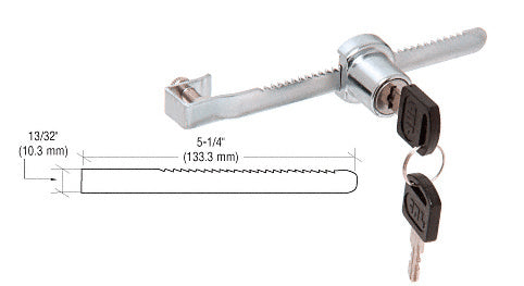 CRL Chrome Keyed Alike Glass Showcase Lock
