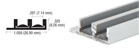 CRL Satin Anodized Lower Track with Fiber Inserts