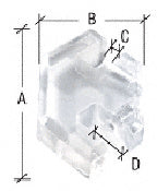 CRL Clear Acrylic 2-Way Heavy Glass Connector for 1/2" Glass *DISCONTI