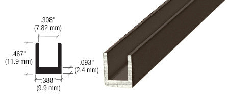 CRL 1/4" Single Aluminum U-Channel