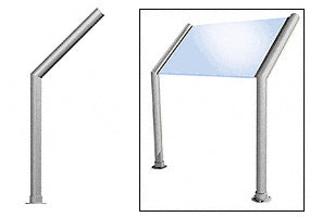CRL 100 Series 2" Tubing Glass On Slant Only Sneeze Guard